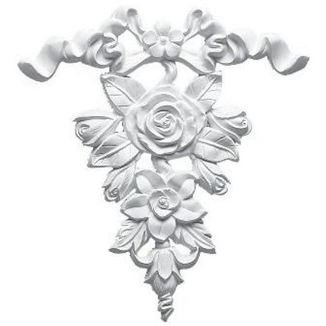 Ekena Millwork Architectural Accent - Versailles Ribbon And Rose Drop ...