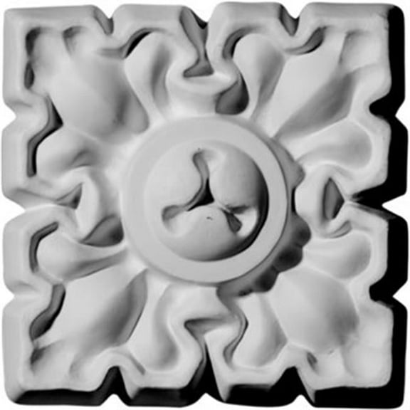 3"W x 3"H x 5/8"P Small Edinburgh Square Rosette, Alder - Walmart.com