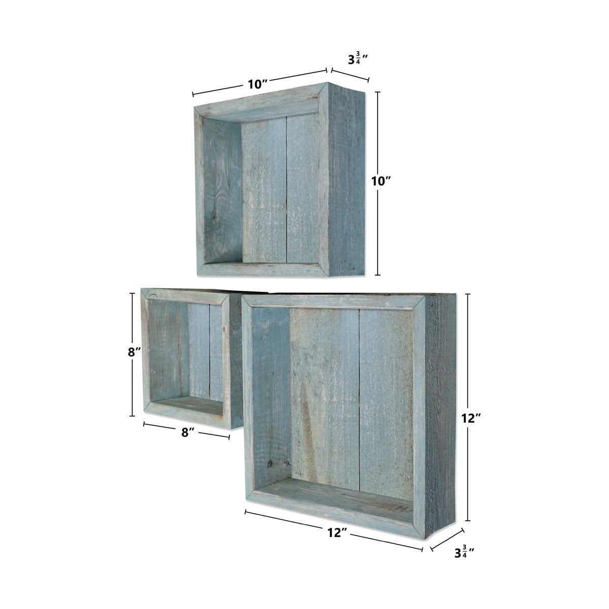 Free Shipping! Ekena Millwork Set of 3, Square, Closed Back, Vintage ...