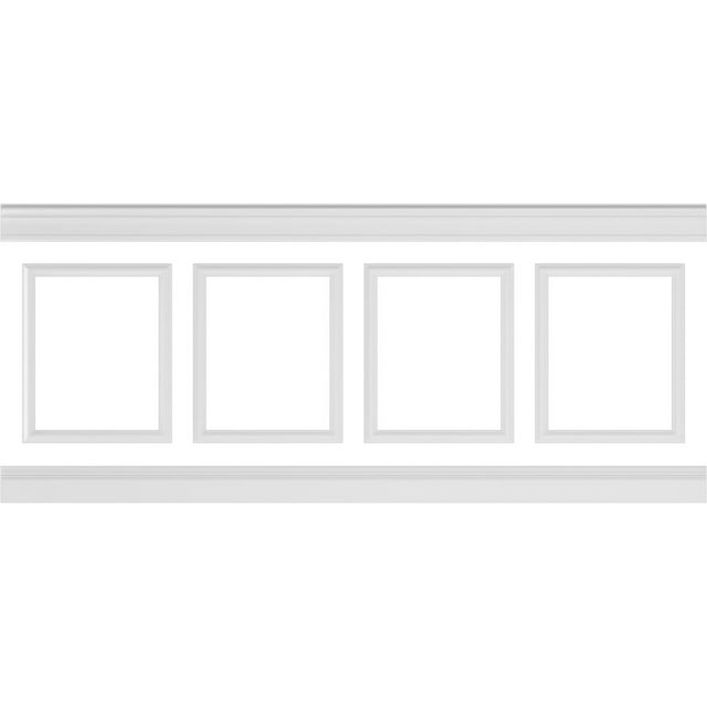 Ekena millwork 94 1/2"L (Adjustable 40"H to 44"H) Ashford Square Panel ...
