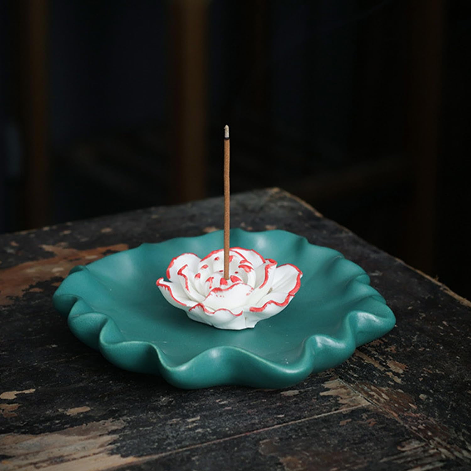 Ekhasa Ceramic Agarbatti Stand with Ash Catcher Incense Stick Holder ...