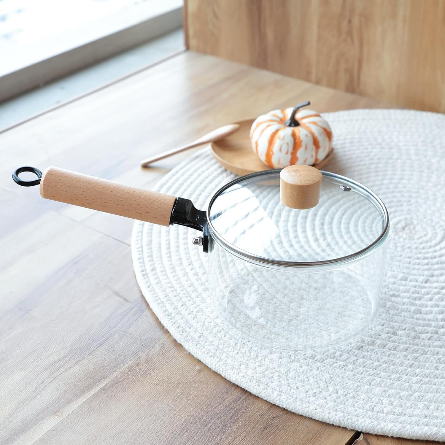 Ekhasa Glass Saucepan Cookware for Gas Stove Sauce Pan Cooking Pot Tea ...