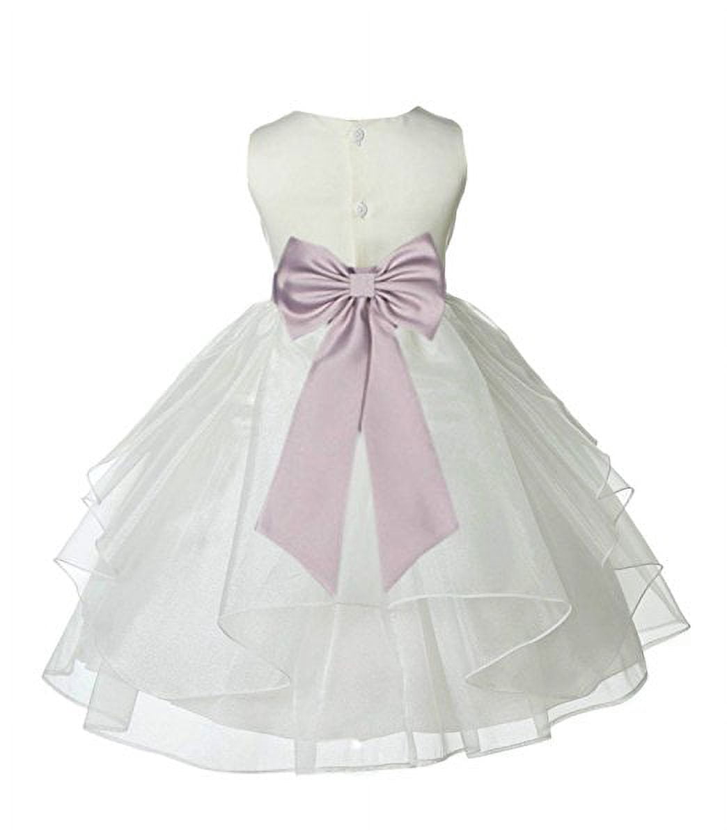 Ekidsbridal Formal Ivory Shimmering Organza Flower Girl Dresses ...