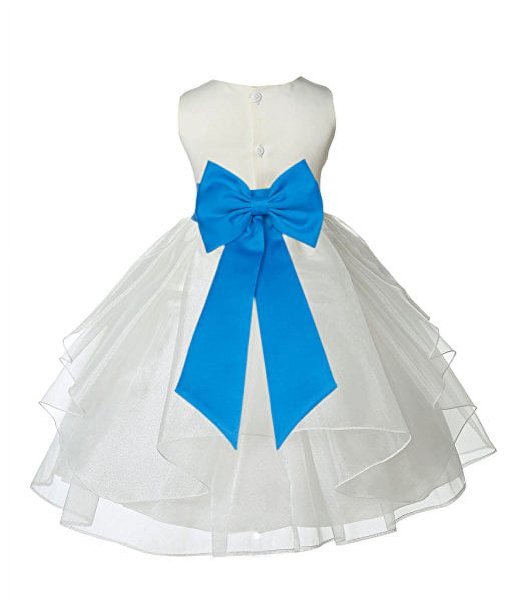 Ekidsbridal Formal Ivory Shimmering Organza Flower Girl Dresses ...