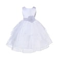 Ekidsbridal Formal White Shimmering Organza Flower Girl Dresses Wedding ...