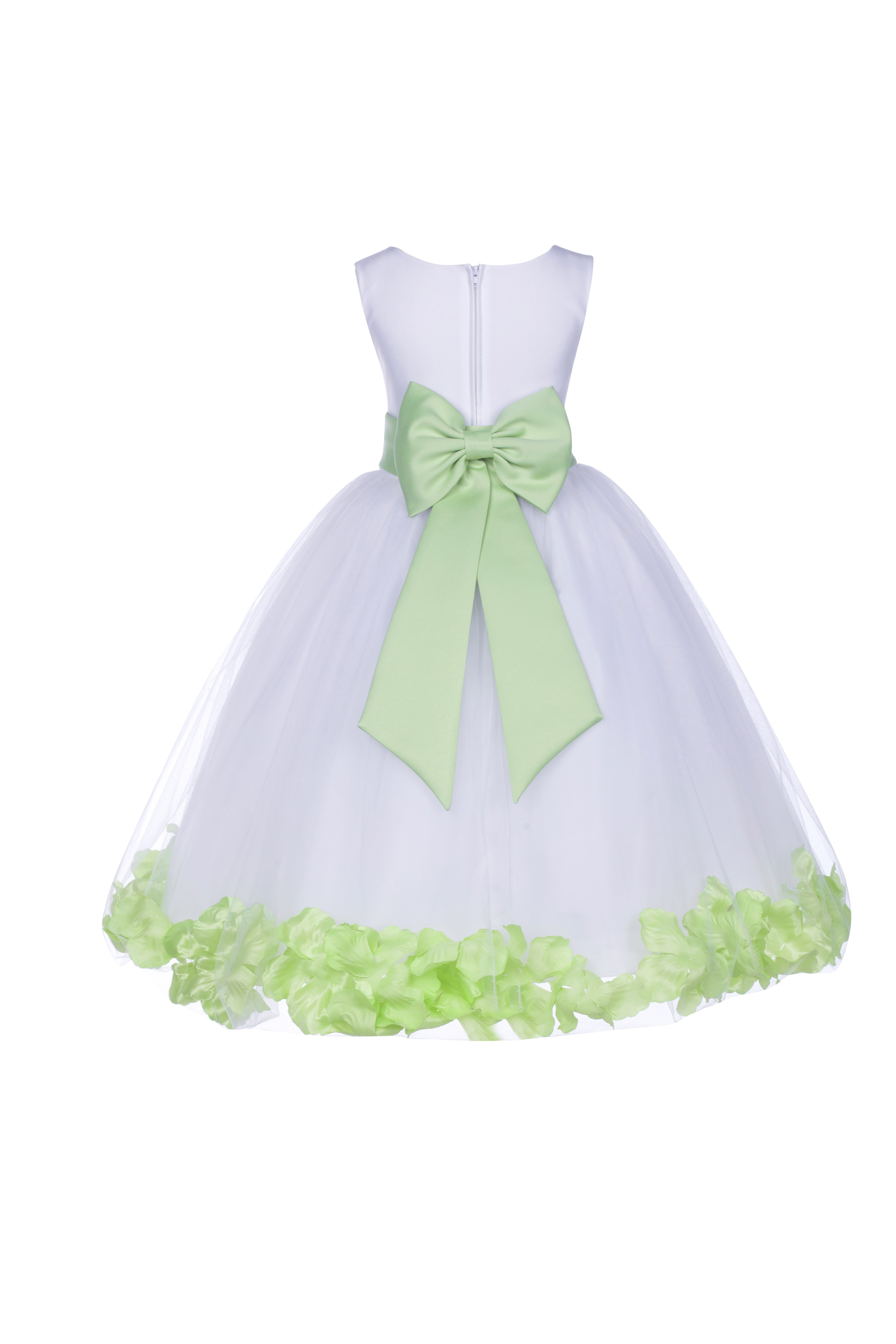 Ekidsbridal Girl Formal Flower Girl Dress - White Floral Rose Petals ...
