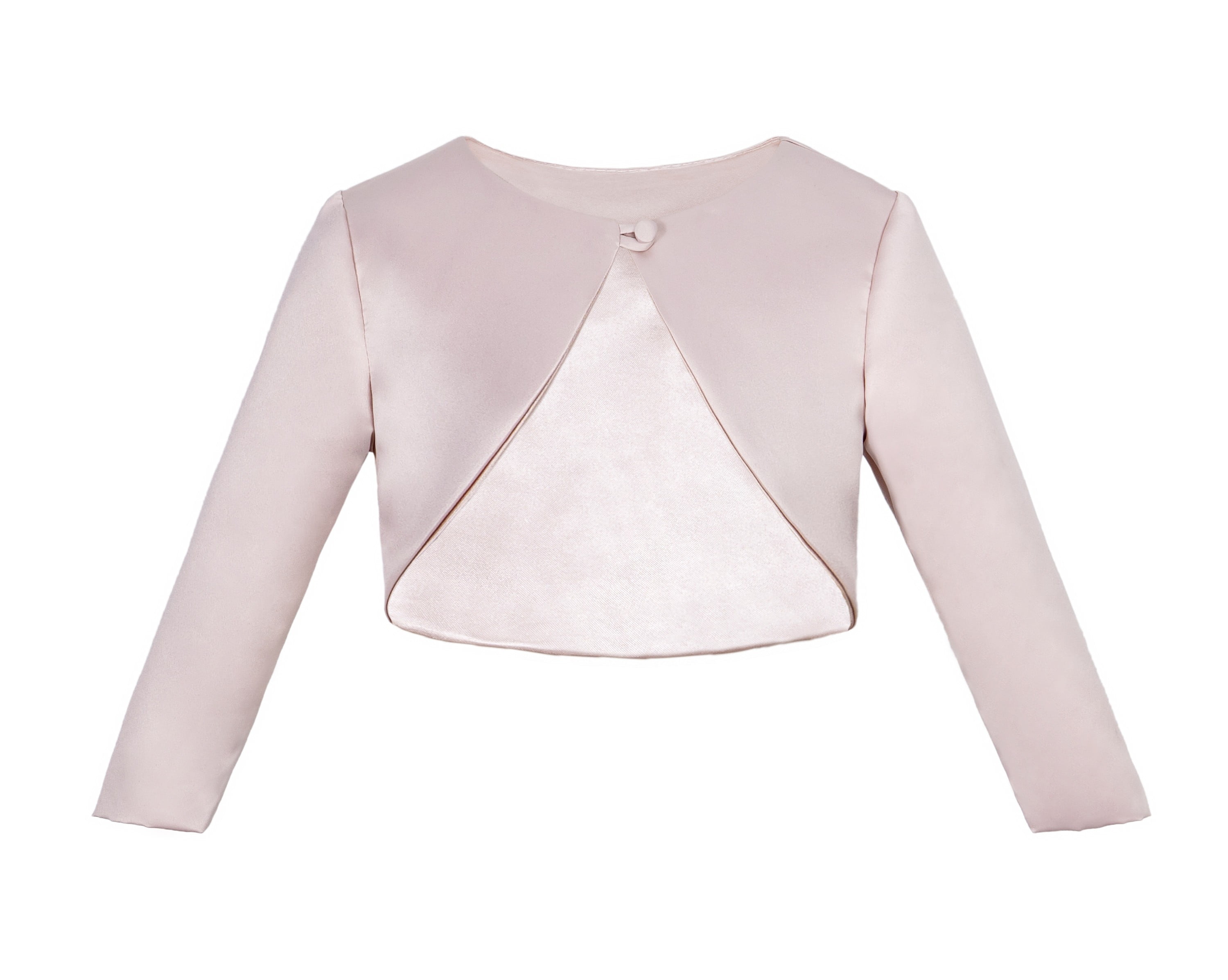 Ekidsbridal Girl Pageant Jacket Bolero - Long Sleeves Satin Bolero ...