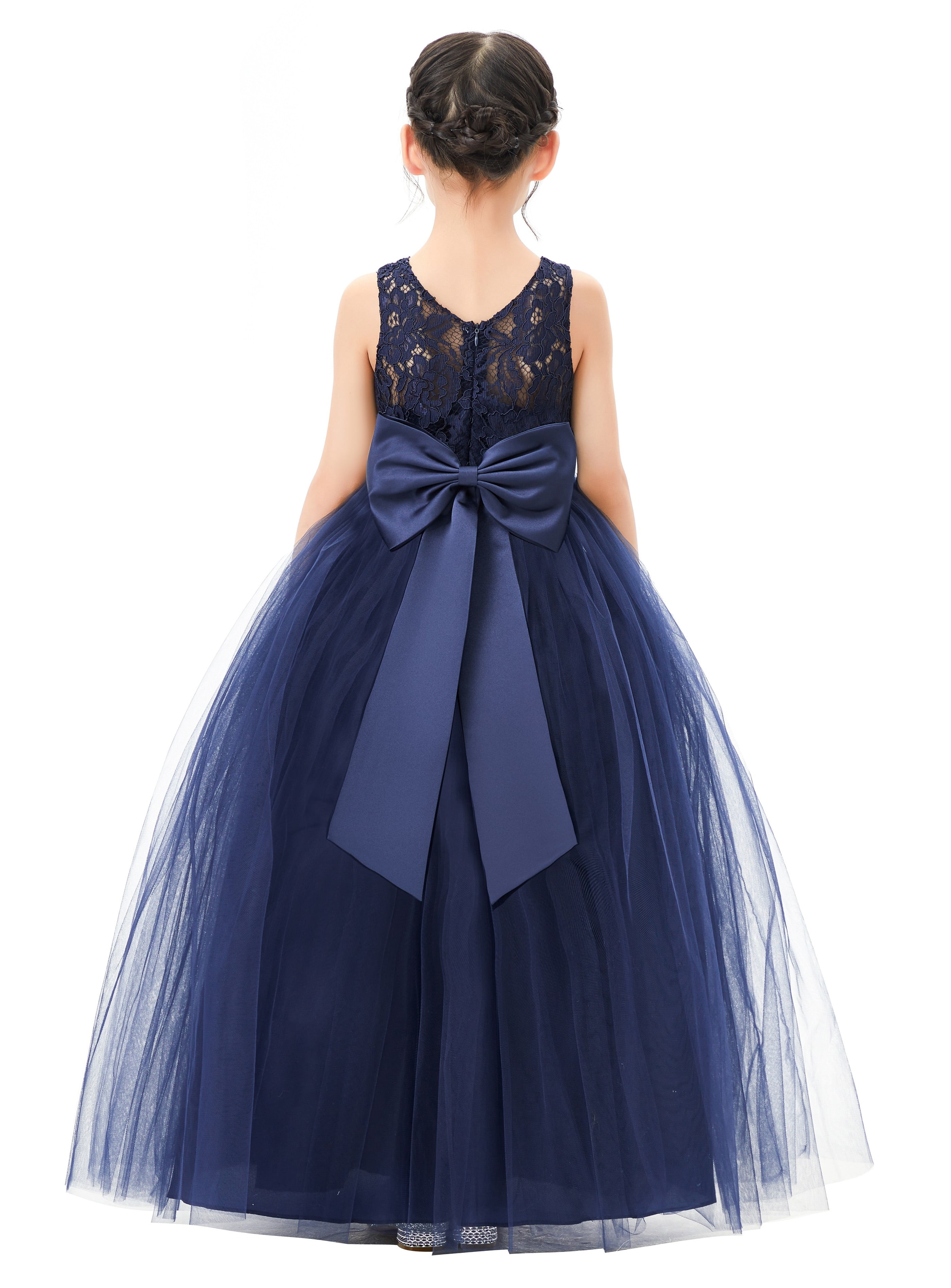 Ekidsbridal Illusion Lace Flower Girl Dresses for Pageants Junior ...