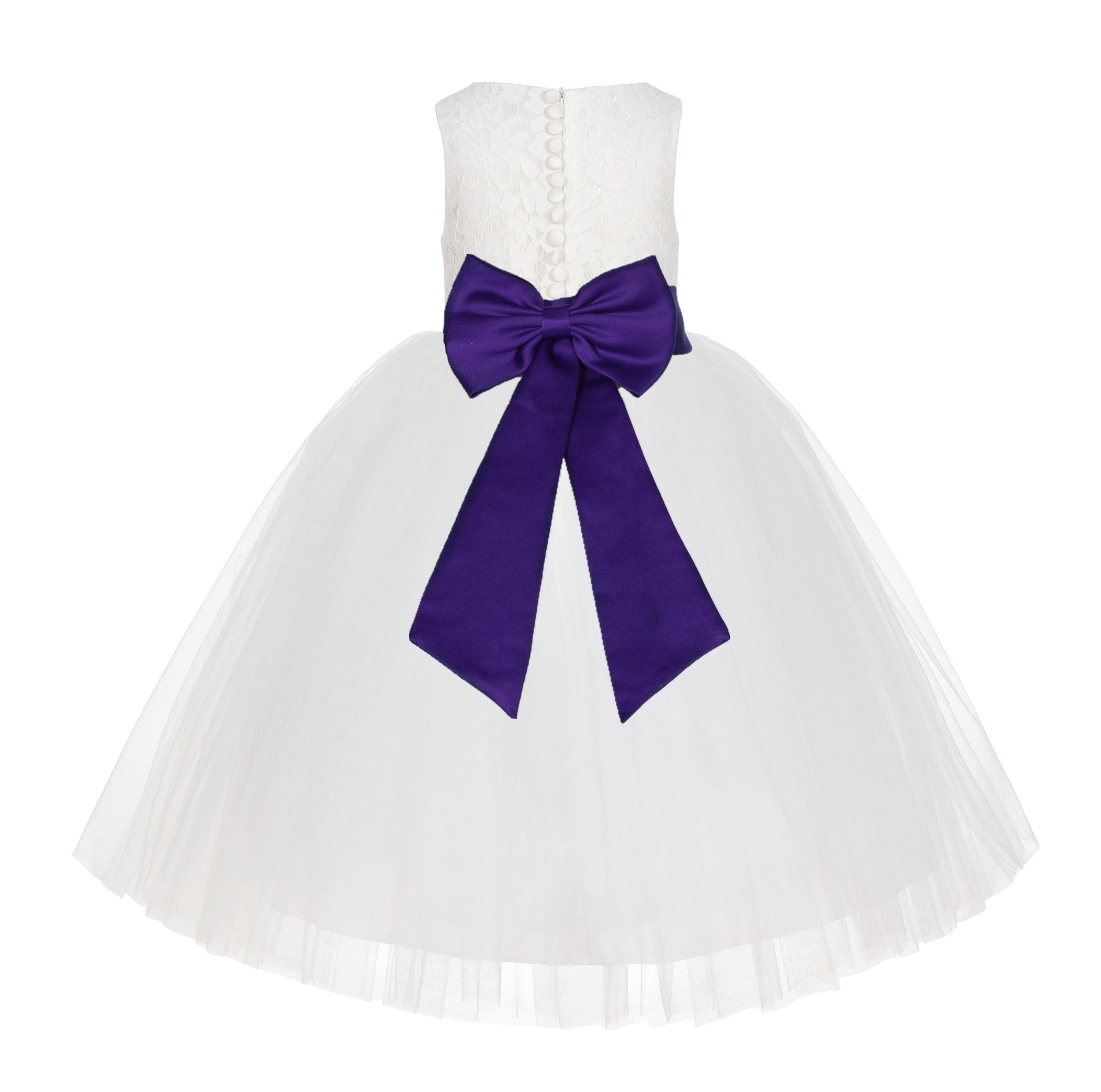 Ekidsbridal Ivory Floral Lace Flower Girl Dress Formal Photoshoot ...