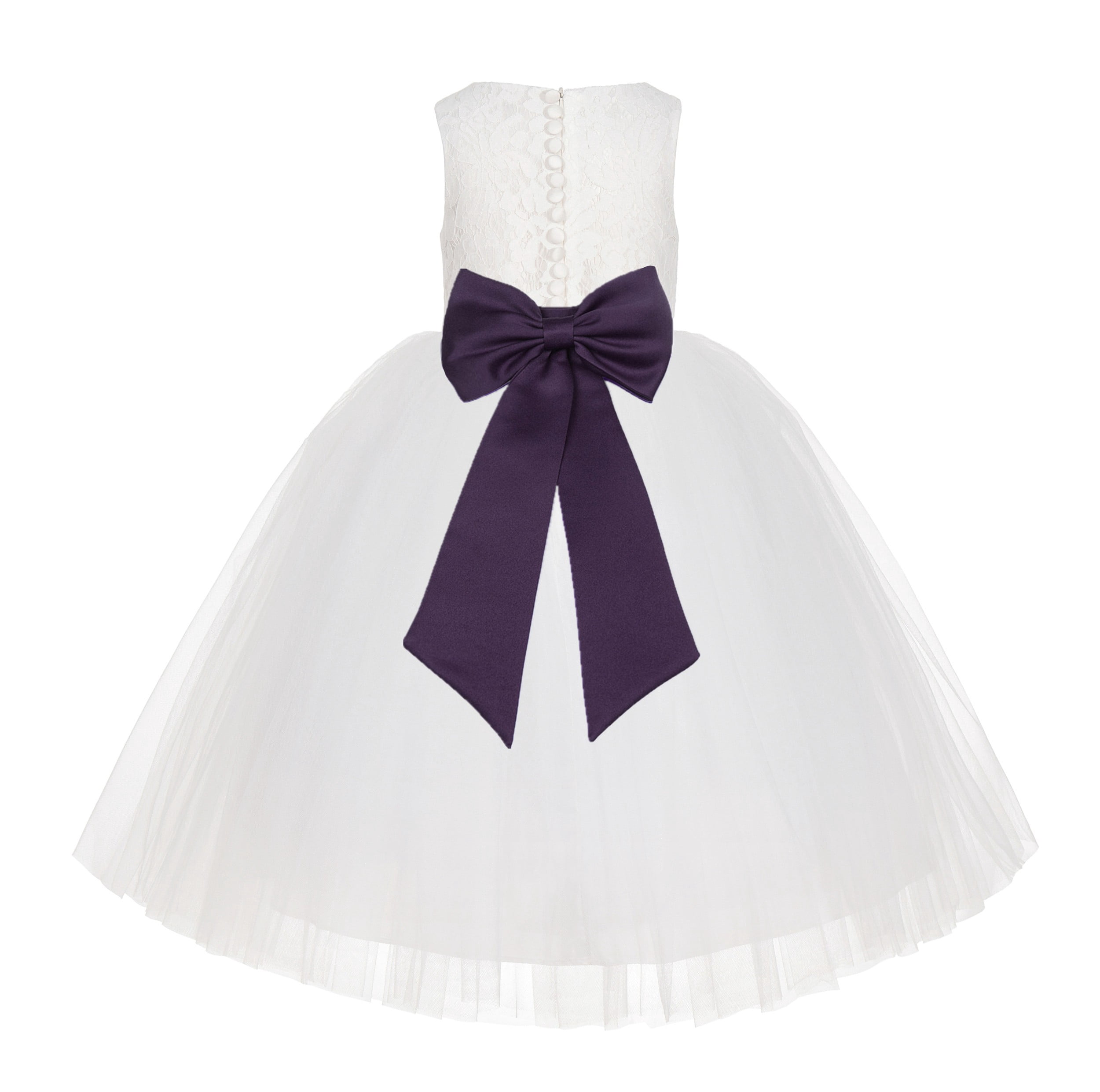 Ekidsbridal Ivory Floral Lace Flower Girl Dress Formal Photoshoot ...