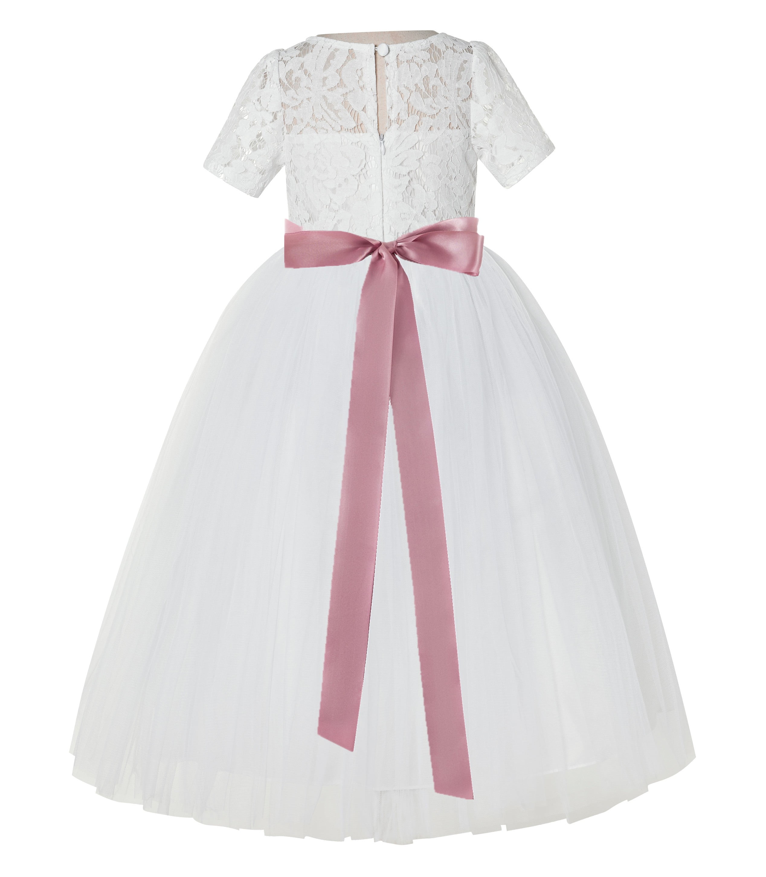 Ekidsbridal Ivory Floral Lace Tulle Flower Girl Dresses Wedding ...