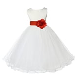 Ekidsbridal Ivory Tulle Rattail Edge Flower Girl Dresses Pretty ...