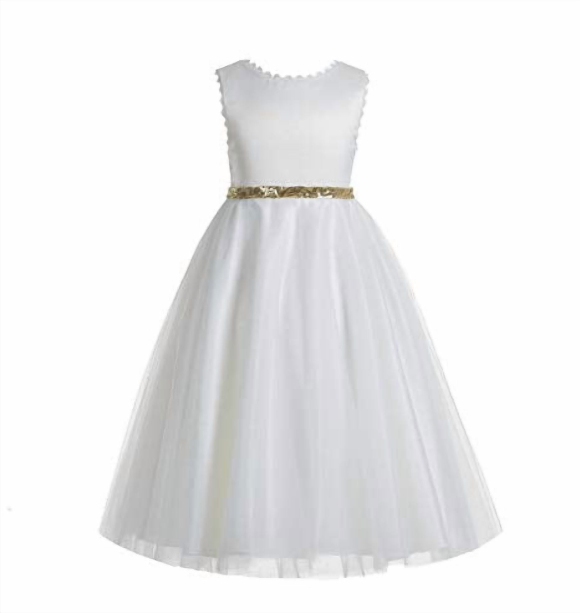 Ekidsbridal Ivory V-Back Lace Edge Formal Flower Girl Dress Holiday ...