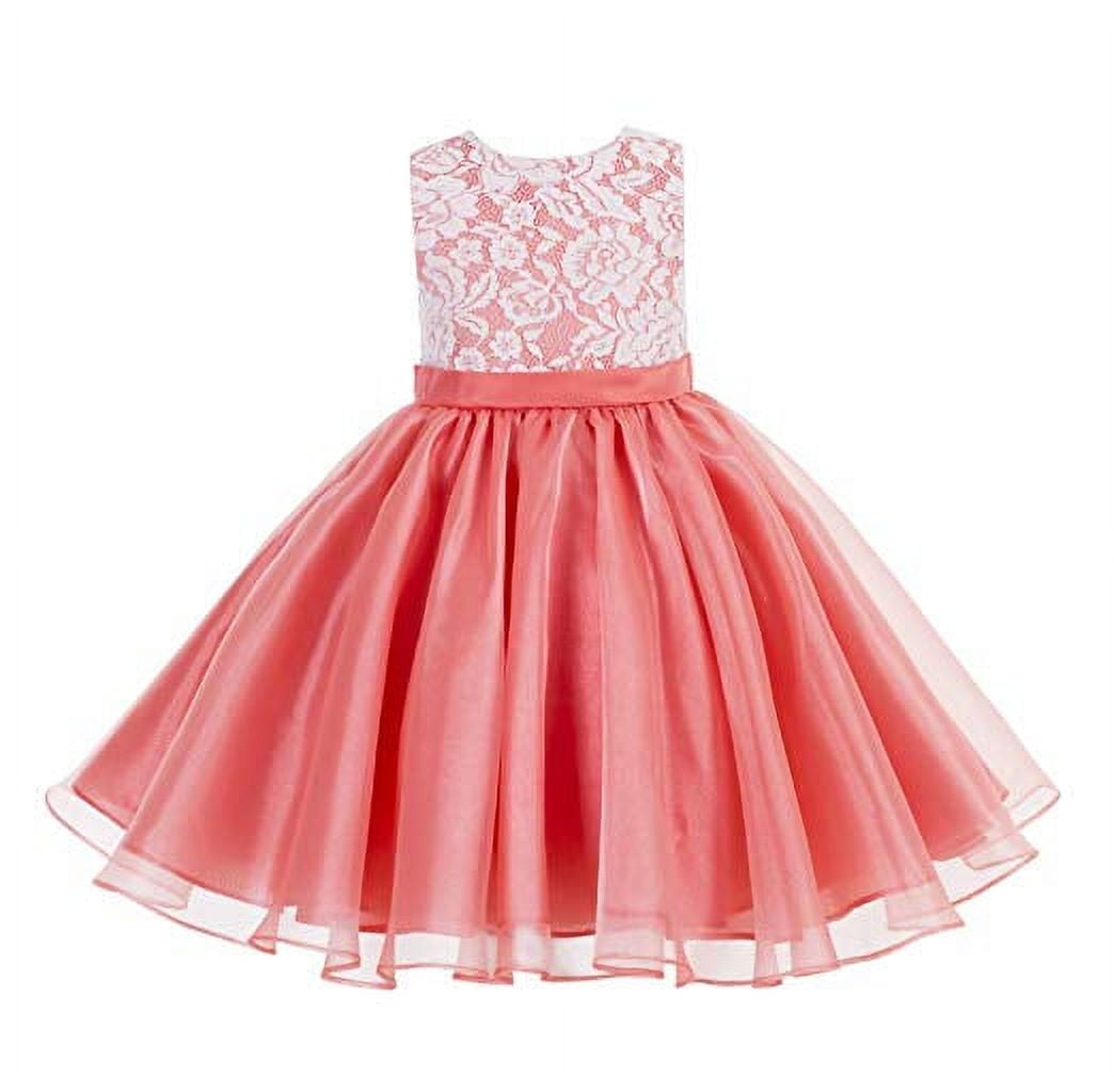 Ekidsbridal Lace Organza Junior Flower Girl Dress Formal Evening ...