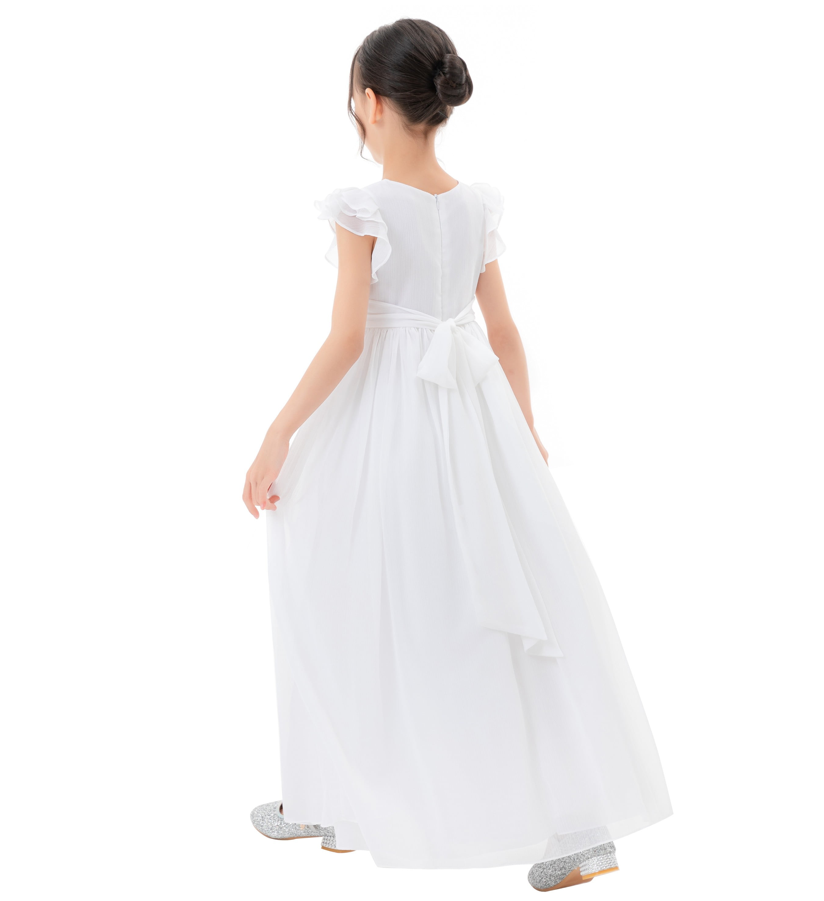 Ekidsbridal Ruffle Chiffon Flower Girl Dresses for Princess Pageants ...