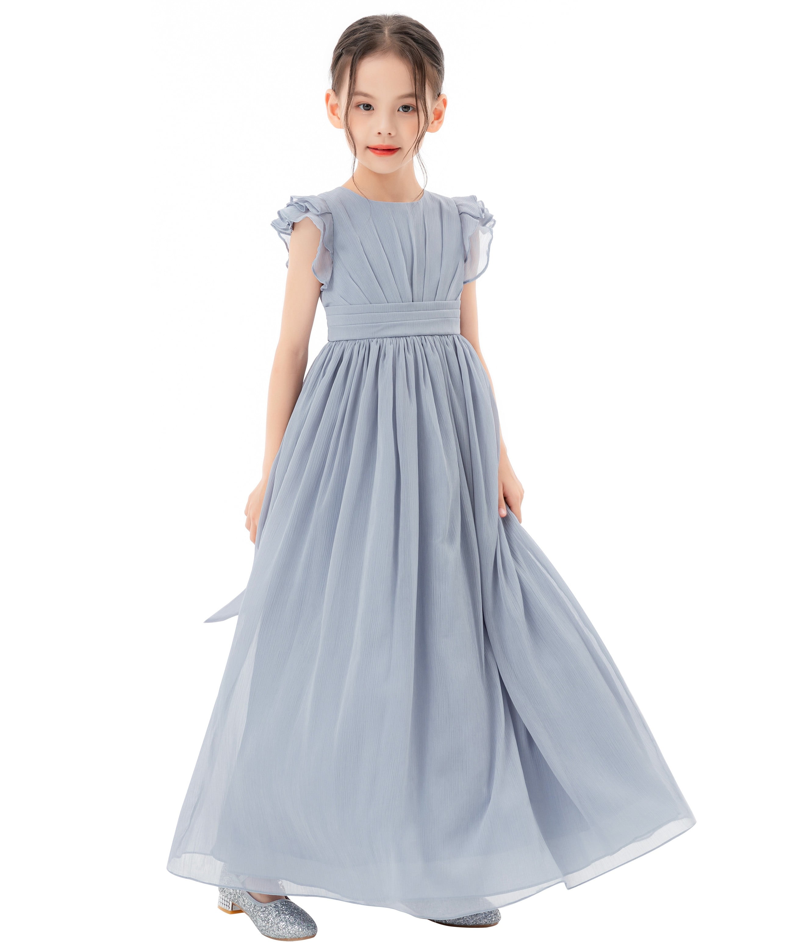 Ekidsbridal Ruffle Chiffon Flower Girl Dresses for Weddings Junior ...