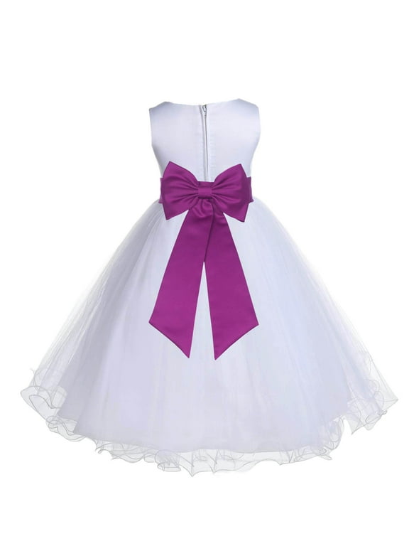 Ekidsbridal Heart Cutout Ruffle Skirt Flower Girl Dresses for Elegant ...