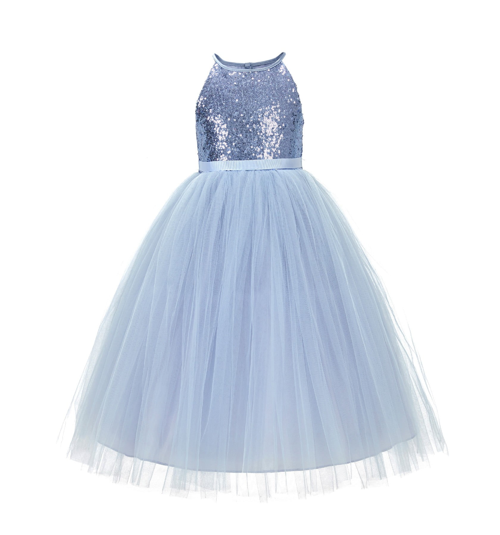 Ekidsbridal Sequin Halter Junior Flower Girl Dress Christening Birthday ...