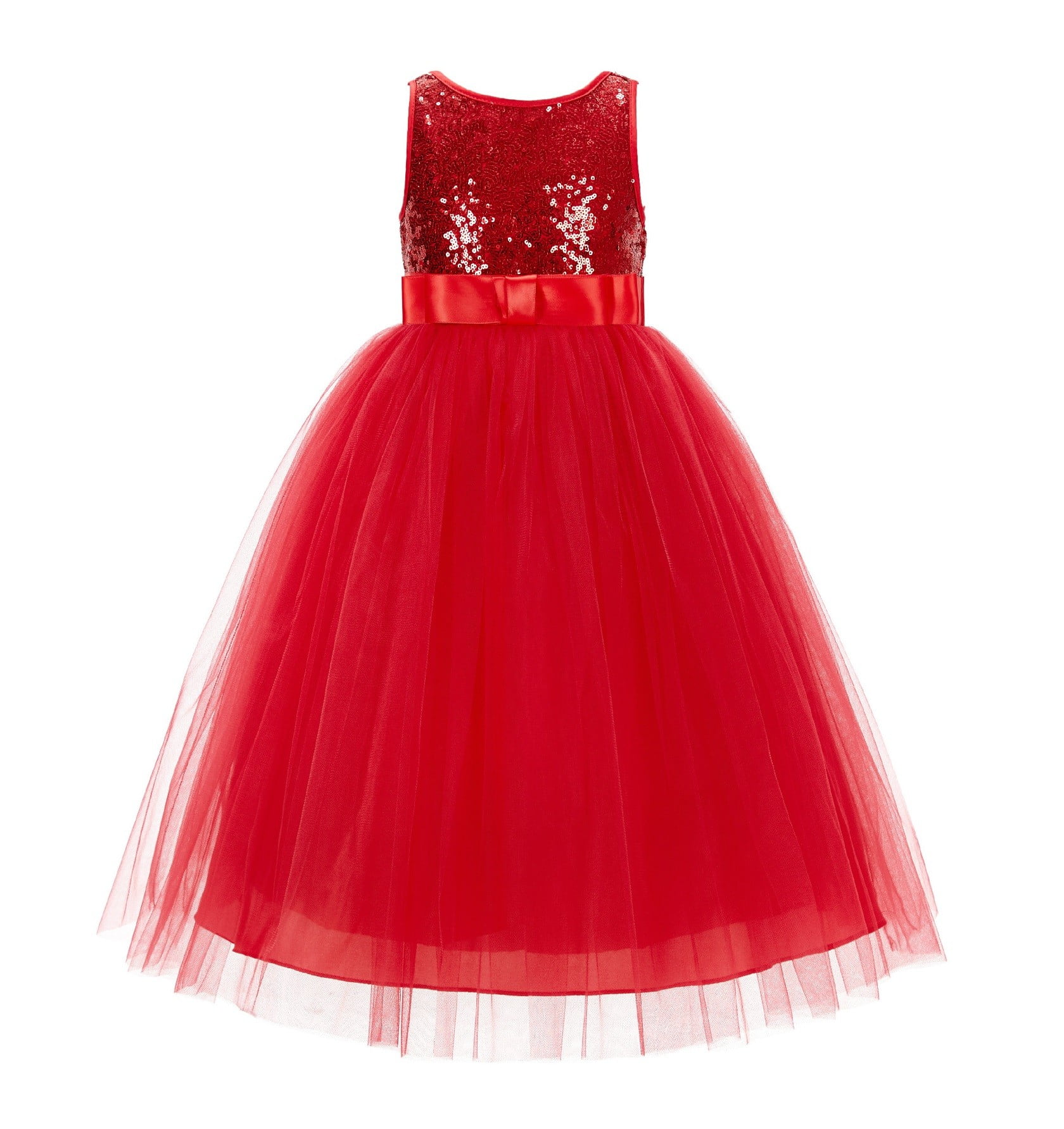 Ekidsbridal Sequins V-Back Formal Flower Girl Dresses Princess ...