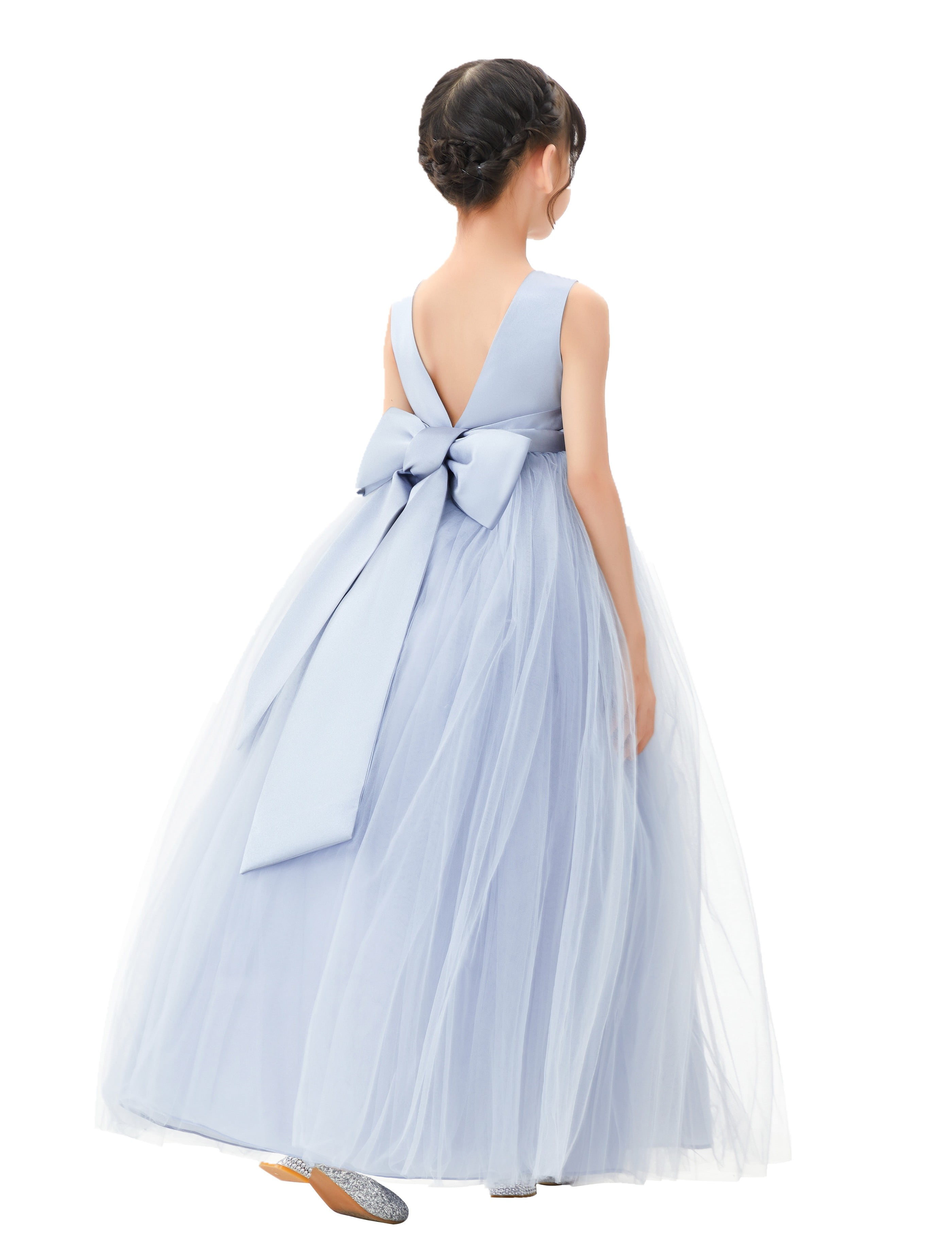 Ekidsbridal V-Back Flower Girl Dress Rhinestones for Pageants Junior ...