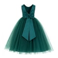 Ekidsbridal V-Back Satin Tulle Flower Girl Dress for Wedding Guest ...