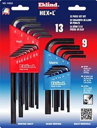 Eklind 10022 Hex-L Key Set Combo Pack, 10213 & 10509 - Walmart.com