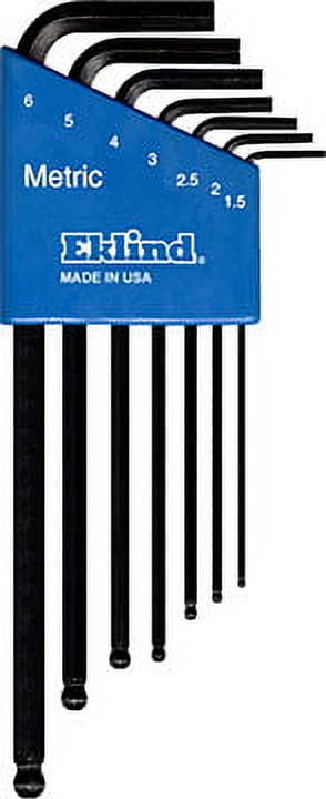Eklind 13607 7-Piece Metric Ball-Hex-L Key Set 1.5MM-6MM - Walmart.com