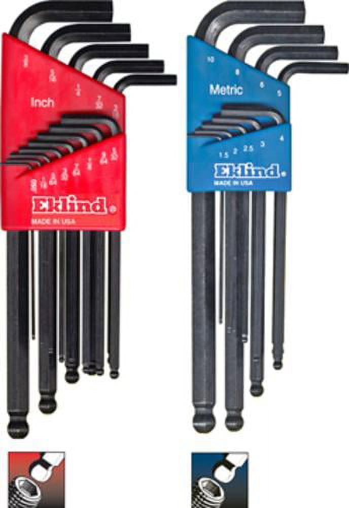Eklind Eklind 13222 Metric Ball Hex-L Key Set, 22-Piece - Walmart.com