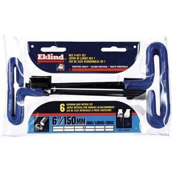 Eklind Tool 2-6mm Metric T-Handle Hex Key Set 6 in. 6 pc. - Walmart.com