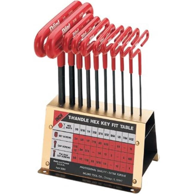 Eklind Tool 8Pc. 6 Inch Metric T-Handle Hex Key Set W-Cushion G ...