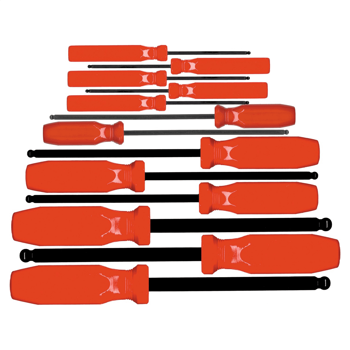 Eklind 13-Piece Ball Hex Screwdriver Set, SAE Sizes, Rust Resistant ...