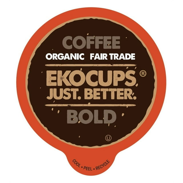 EkoCups, Artisan Organic Bold Blend Strong Coffee in Recyclable Single ...