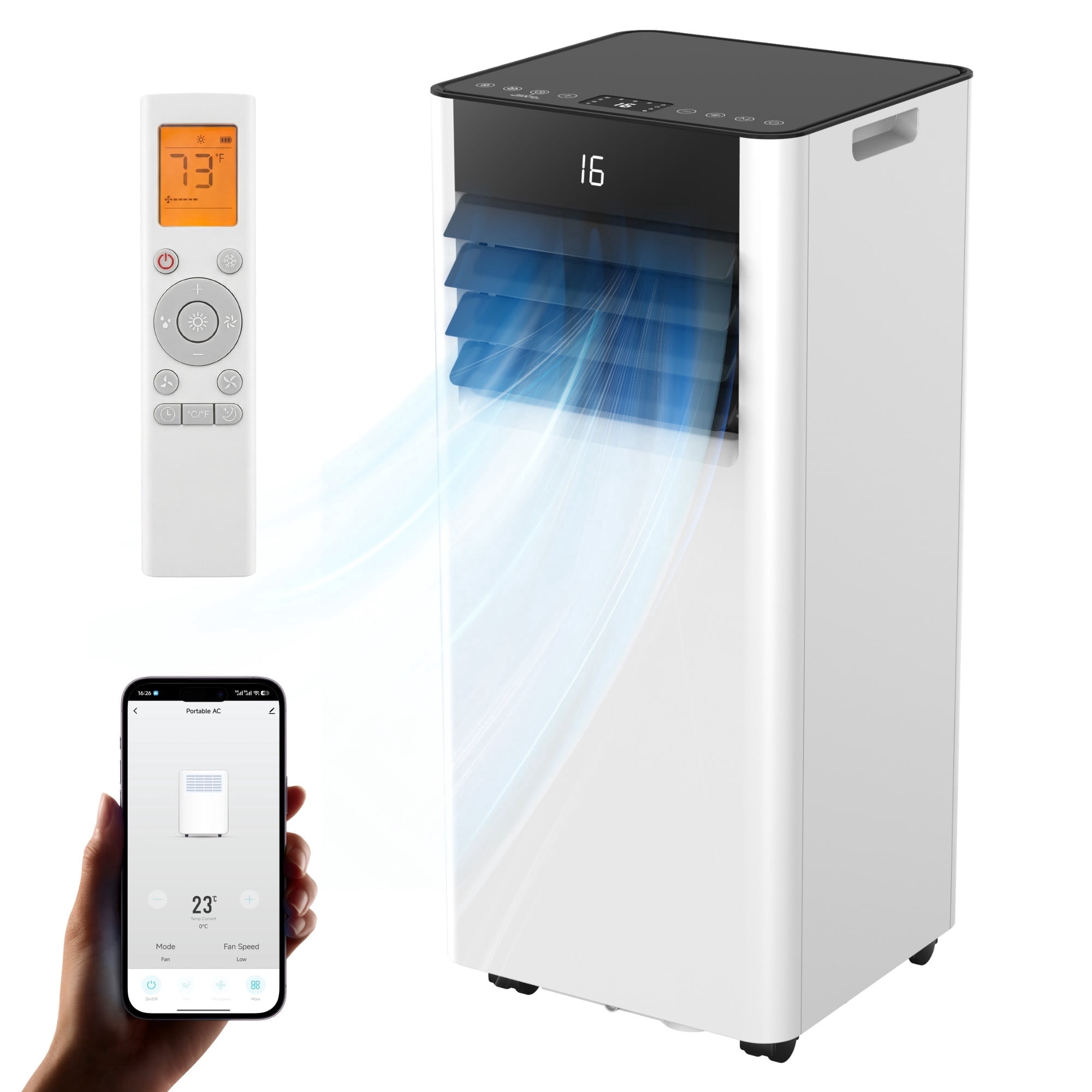 Ekojuce 8000 BTU Portable Air Conditioner with WIFI and Remote Control ...