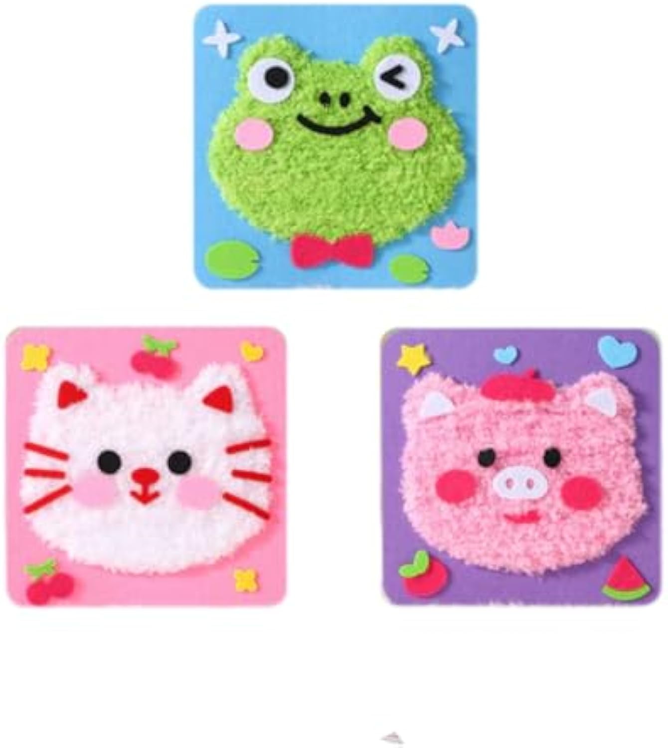 Ekomfo DIY Embroidery Doll Set, Cartoon Animal Sewing Craft Kit ...