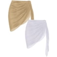 Ekouaer 2 Pieces Women Beach Sarongs Sheer Cover Ups Chiffon Bikini ...