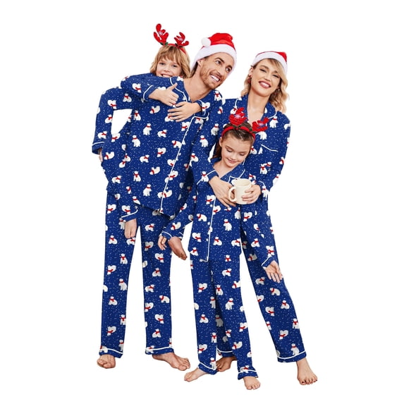 Ekouaer Christmas Mens Womens Family Matching Pajamas Long Sleeve ...