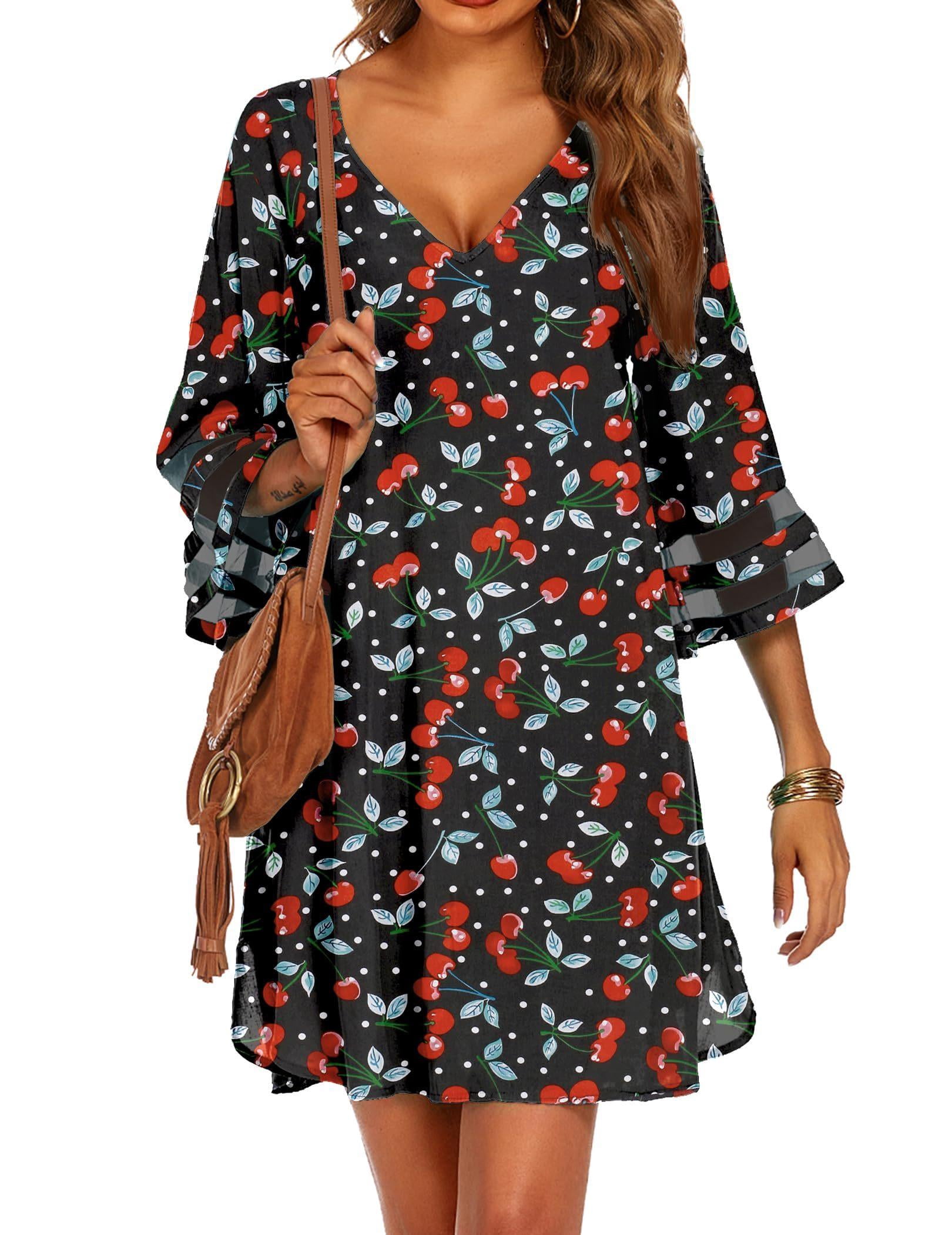 Ekouaer Coverups for Women Knee Length Swim Cover Up Dress 2025 Flowy ...