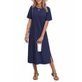 Ekouaer Long Gowns for Women Sleepwear Casual Lounge Dresses Cotton ...