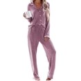 Ekouaer Women' Pajama Sets Long Sleeve Button Down 2 Piece Pjs Soft ...