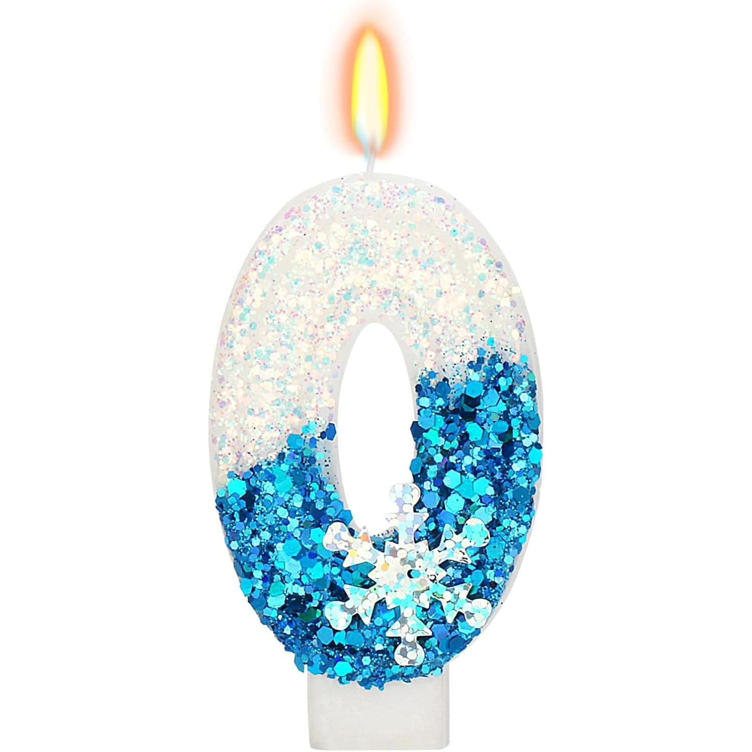 Ekuci Frozen Themed Number 3 Birthday Candle, Smokeless Wax Cake Topper ...