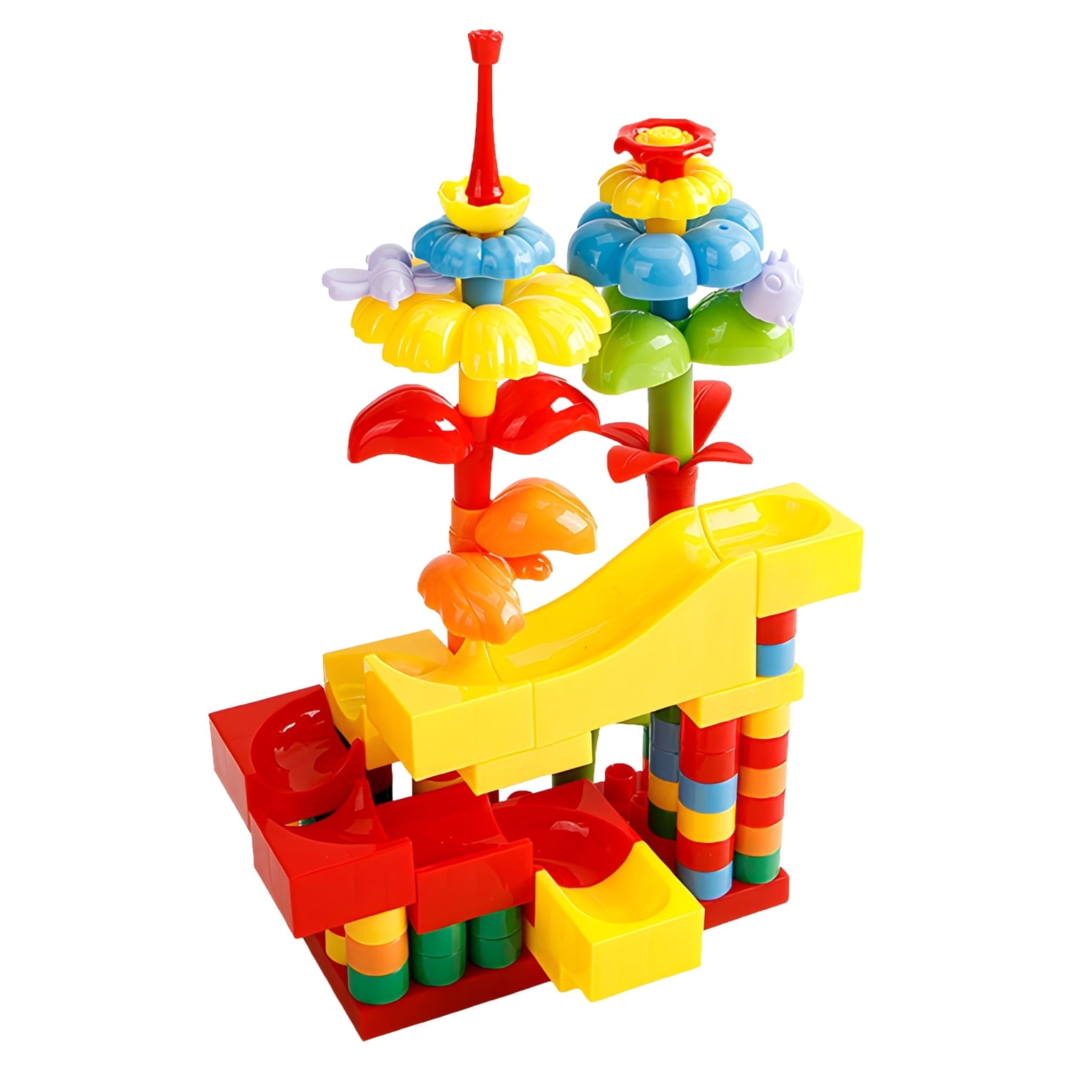 Ekuzi 99Pcs DIY Slide Building Block Garden - Fun & Educational Toy Set ...