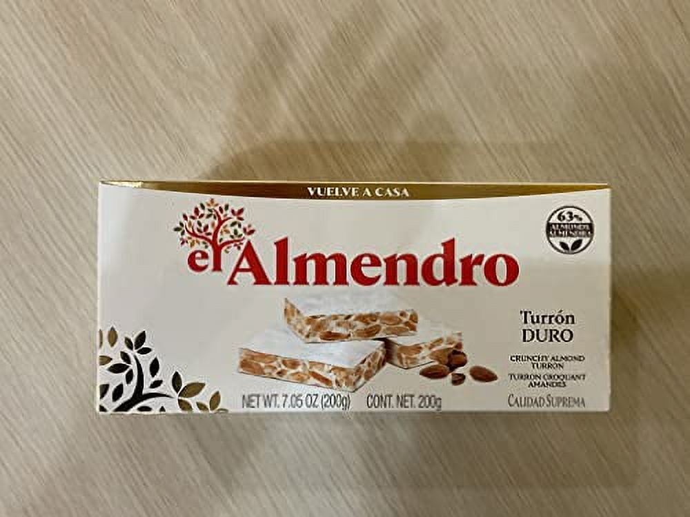 El Almendro Crunchy Almond Turron (3 PACK 7.05oz Each Bar) - Walmart.com