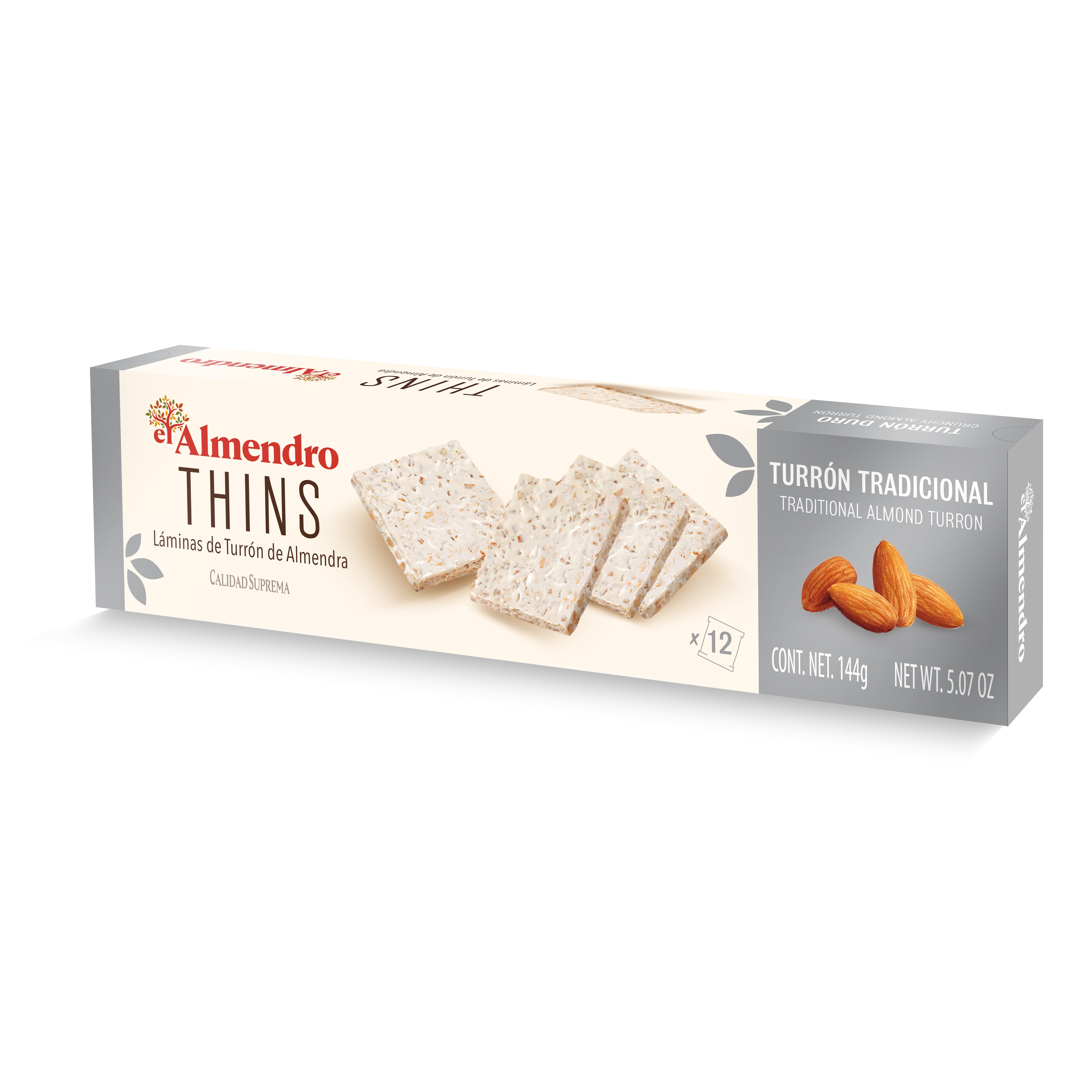 El Almendro Thins Traditional Almond Turron, 5.07 oz Box - Walmart.com