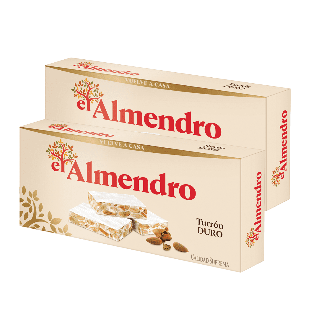 El Almendro Turron Duro 8.8oz (250g) - 20% More Content - 2 Pack of ...