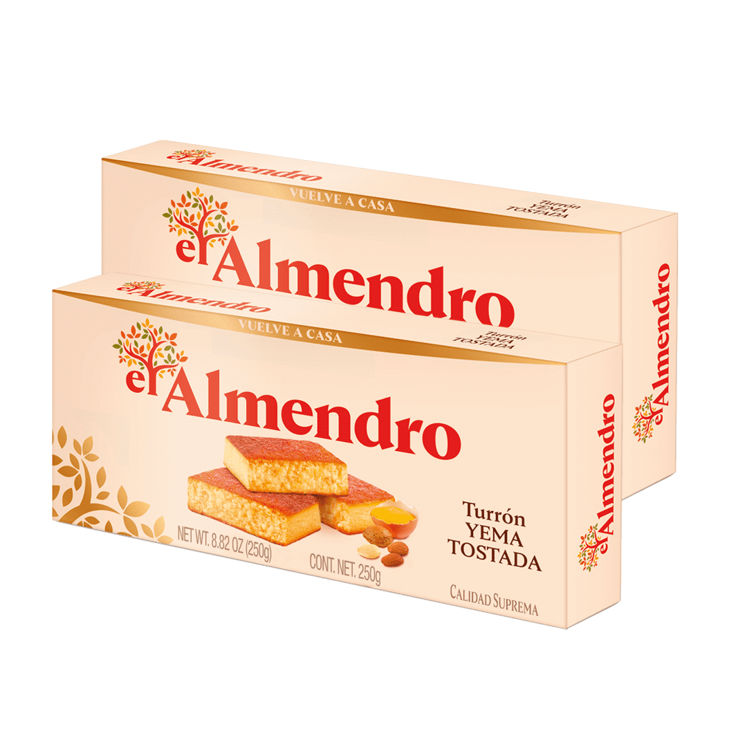 El Almendro Turron Yema Tostada 8.8oz (250g) - 20% More Content - Soft ...