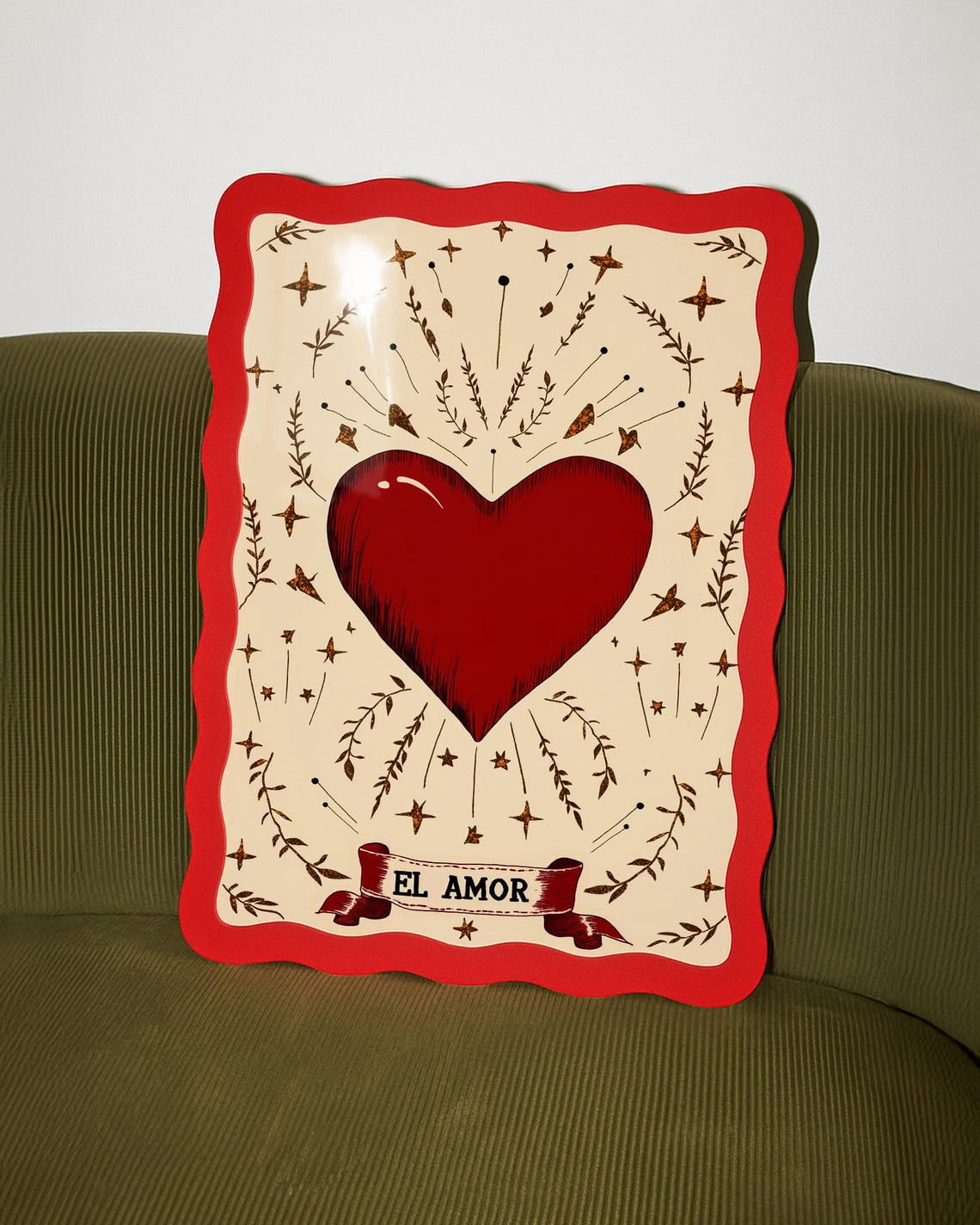 El Amor Spanish Sacred Heart Wall Art, Unframed Paper Poster 11x14in ...