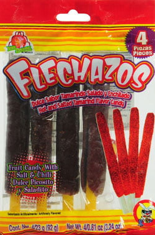 El Azteca Flechazos Fruit Candy with Salt & Chili, 4 - 0.81 oz Pack ...