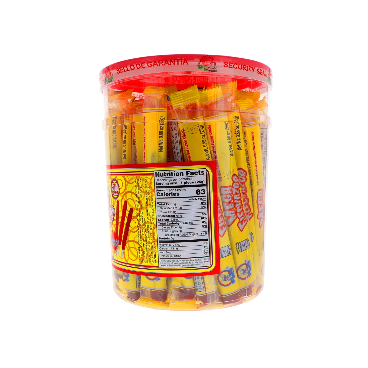 El Azteca Mega Flechazos Hot & Salt Tamarind flavor candy, 50 count ...