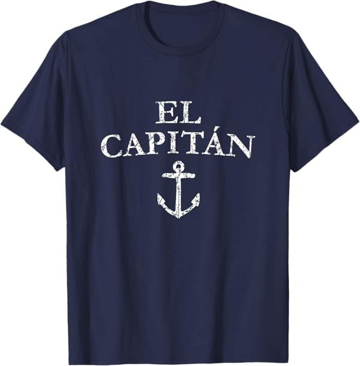 El Capitan Captain Anchor Boat & Sail T-Shirt - Walmart.com