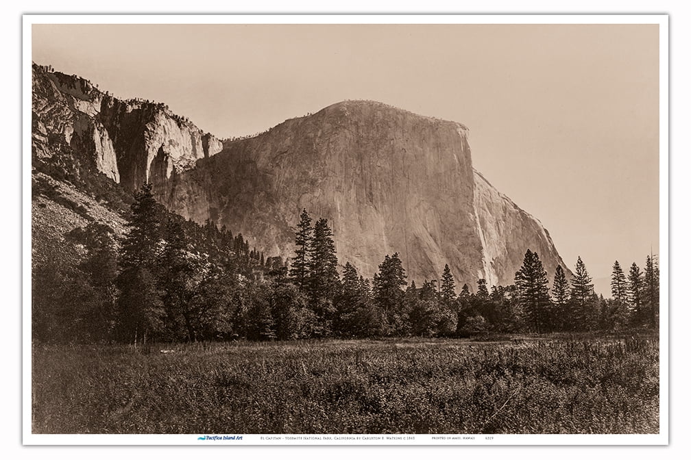 El Capitan - Yosemite National Park California - Vintage B&W Historical ...